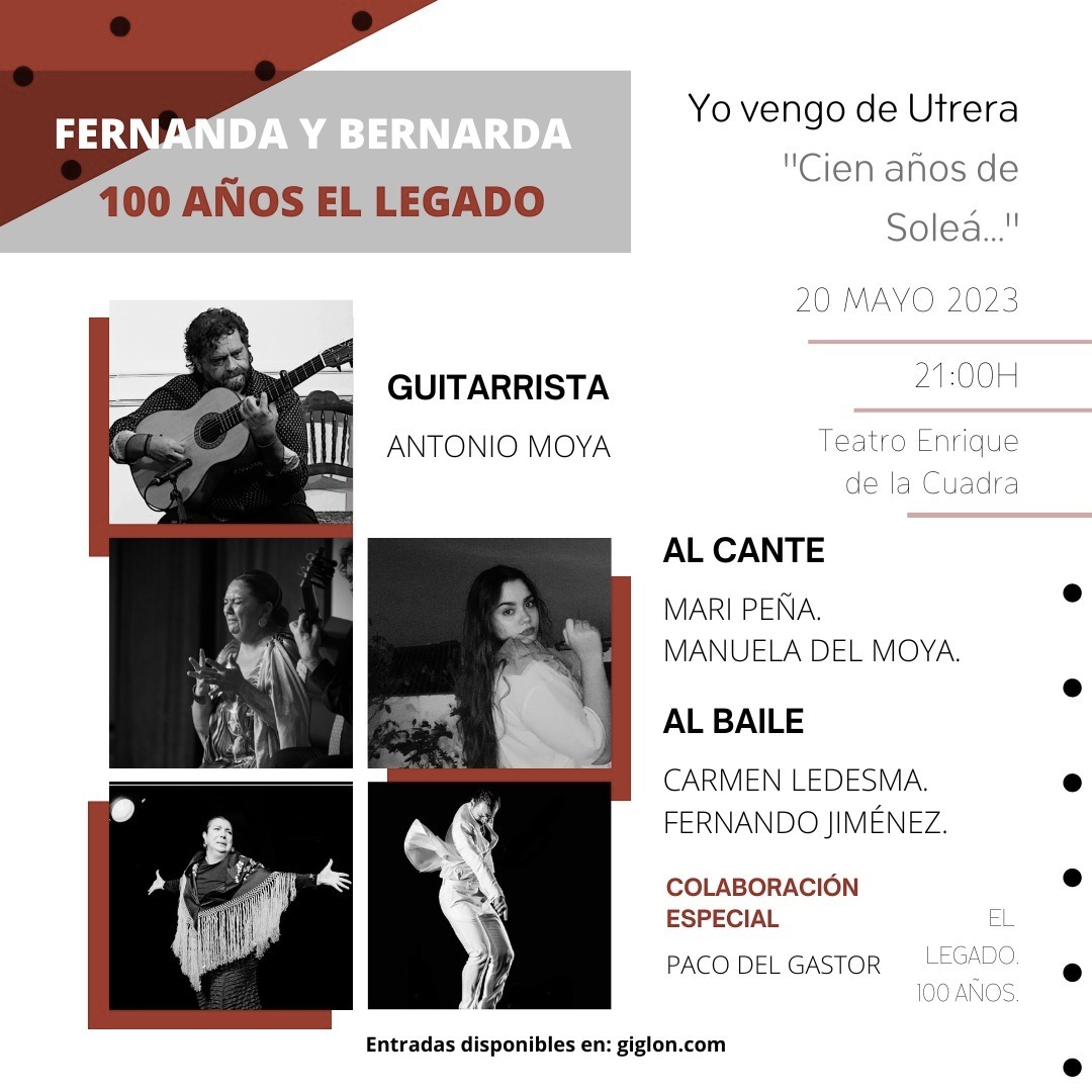 TEATRO UTRERA - YO VENGO DE UTRERA. 100 AÑOS DE SOLEÁ - Ayuntamiento de ...